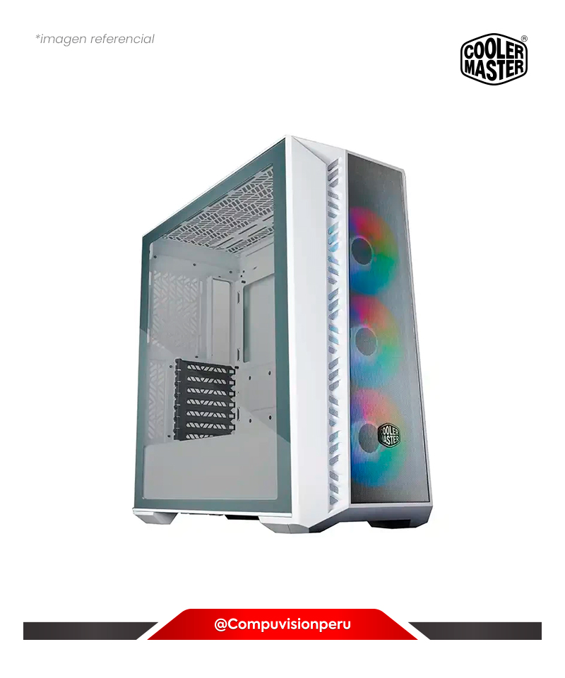 CASE COOLER MASTER MASTERBOX 520 MESH WHITE ARGB ATX TEMPERED GLASS 3 ...